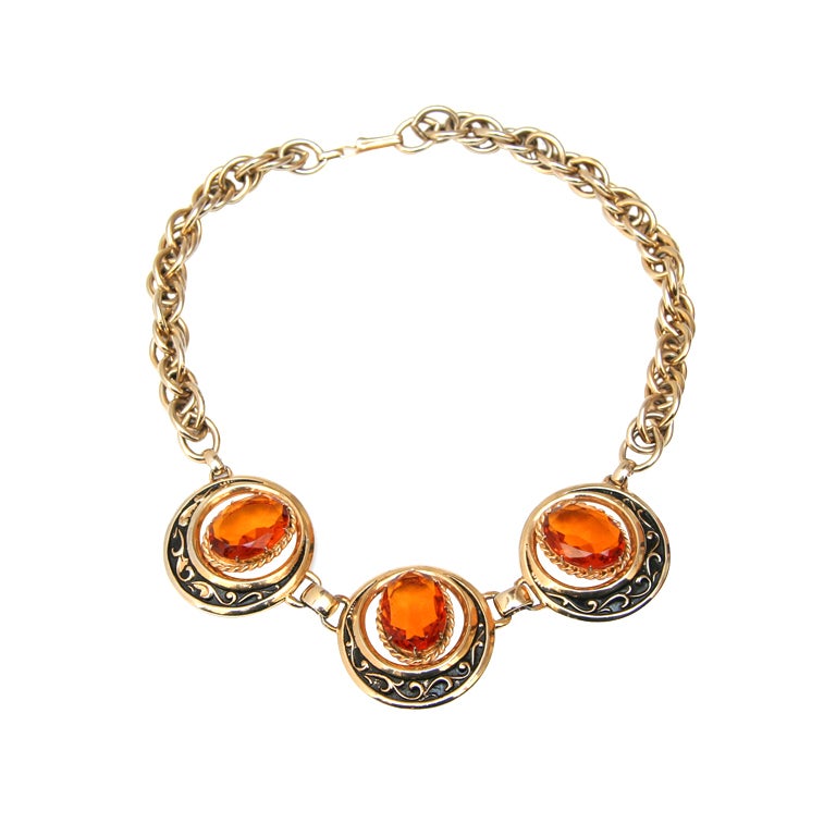Schiaparelli Amber Necklace at 1stDibs