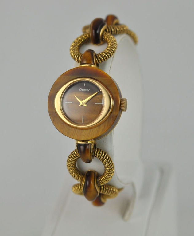 Cartier Tiger's Eye Watch at 1stDibs