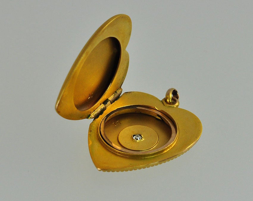 14k Heart Locket at 1stDibs