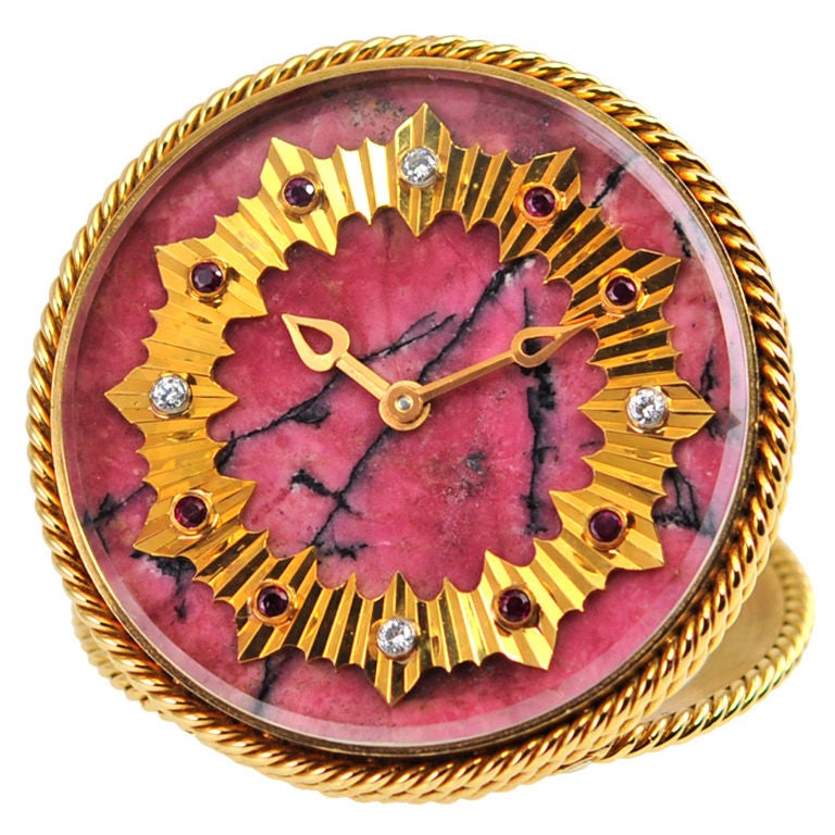 Very Snazzy 1960 VCA Bedside Clock at 1stDibs