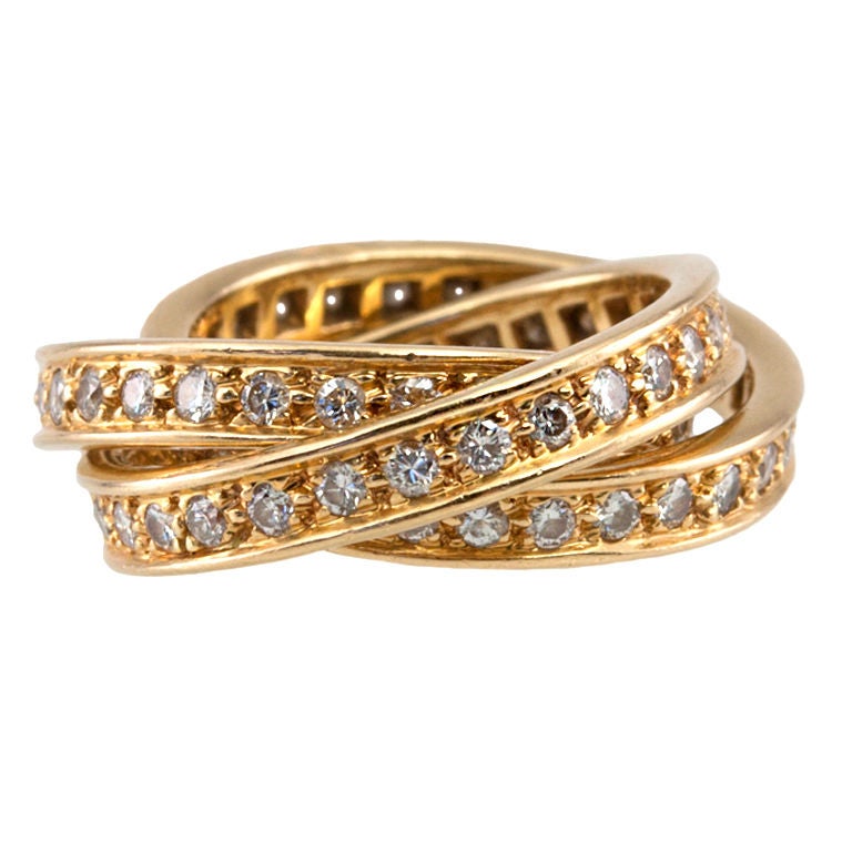 CARTIER Diamond Rolling Ring at 1stDibs