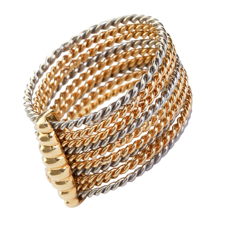 CARTIER Two-Tone Gold Ringlets Ring at 1stDibs