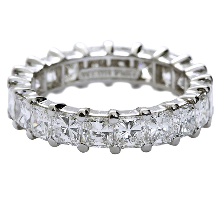 Five Carat Radiant Cut Diamond Eternity Band at 1stDibs | 6 carat ...