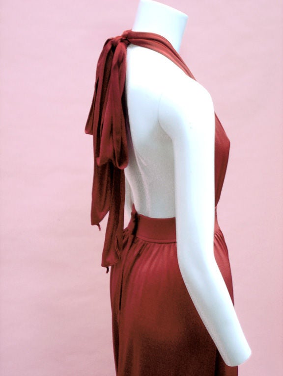 70S JOY STEVENS HALTER MAXI at 1stDibs