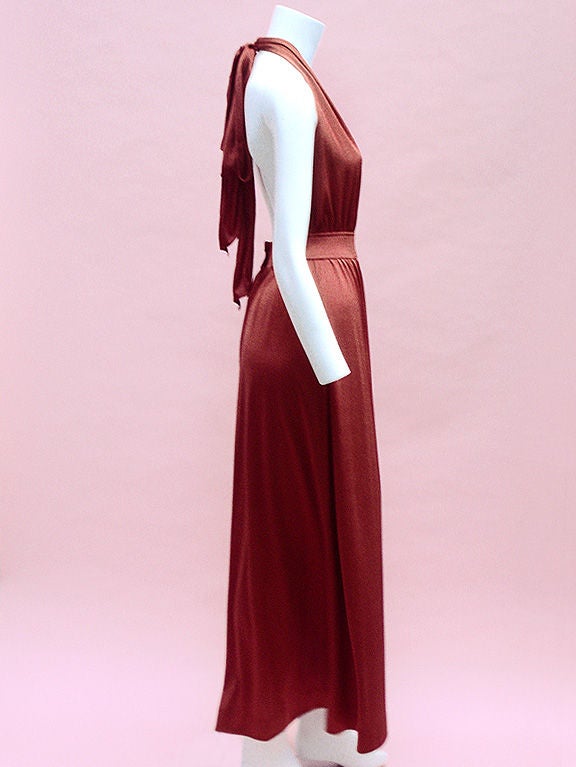 70S JOY STEVENS HALTER MAXI at 1stDibs