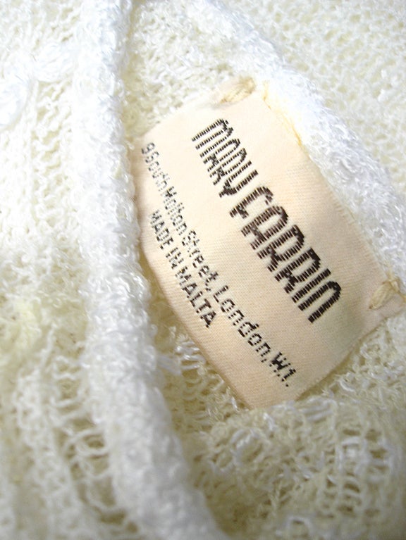 70S MARY FARRIN KNIT HALTER DRESS at 1stDibs