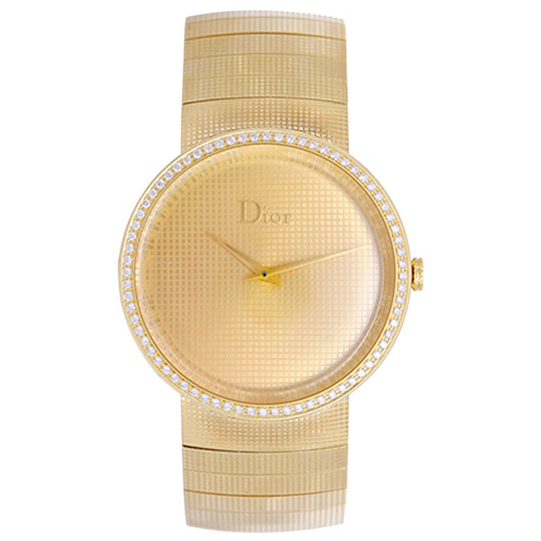 Dior Yellow Gold and Diamond La D De Dior Wristwatch at 1stDibs | la d ...
