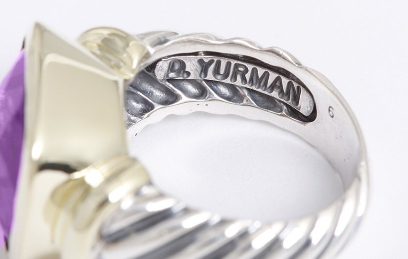 David Yurman Purple Amethyst Noblesse Ring at 1stDibs