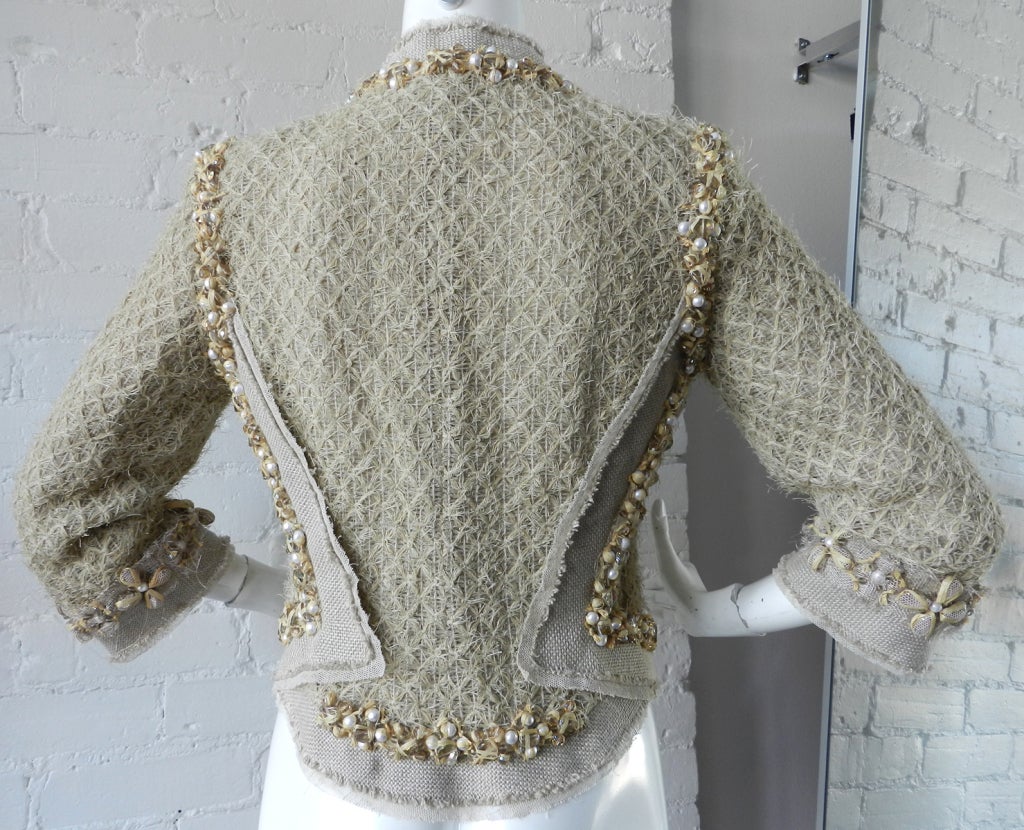 Chanel 2010 Spring Ad Campaign Linen Jacket For Sale at 1stDibs