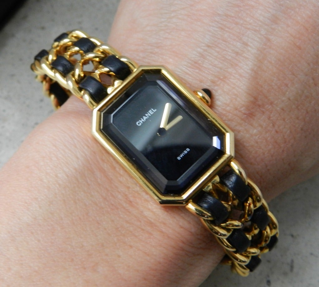 Chanel Vintage Premiere Watch Gold Plated at 1stdibs