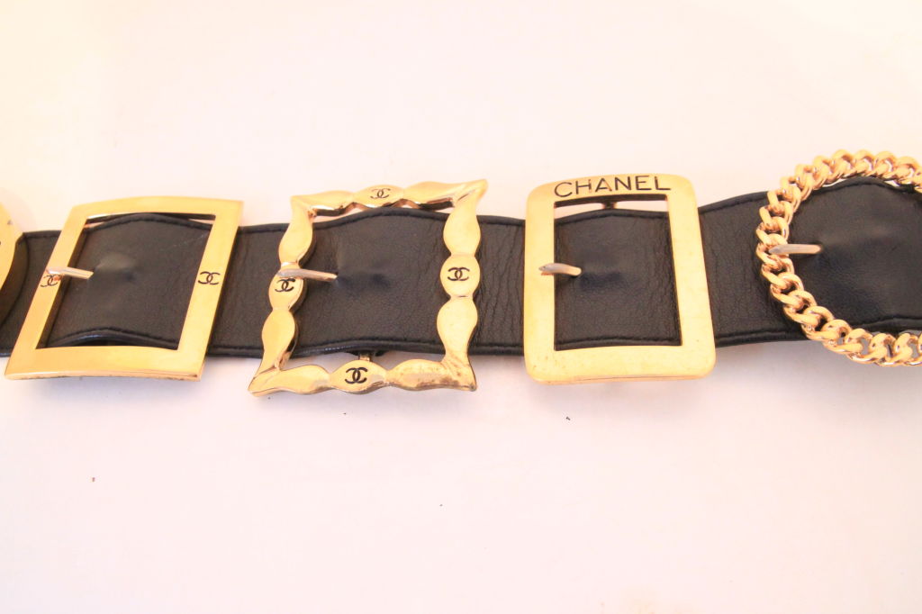 VINTAGE CHANEL BUCKLE BELT at 1stDibs
