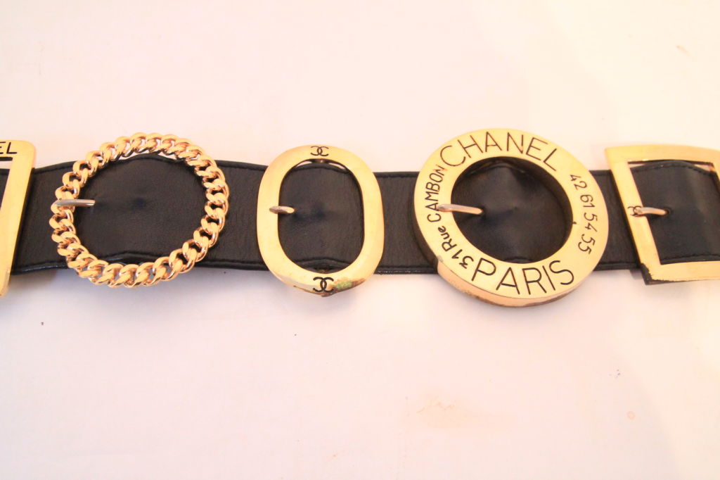 VINTAGE CHANEL BUCKLE BELT at 1stDibs