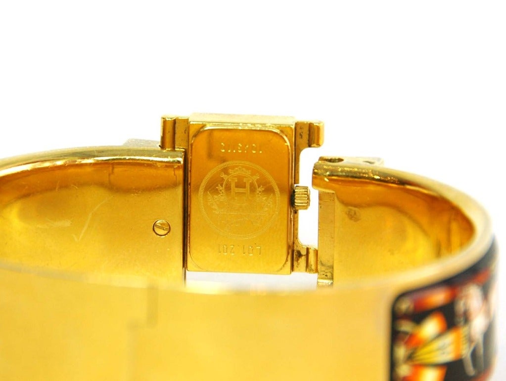 HERMES Enamel Bangle Loquet Clic Clac Watch at 1stDibs | hermes bangle ...