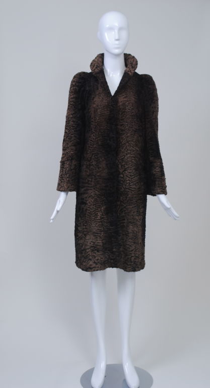 SWAKARA BROWN/BLACK COAT at 1stDibs