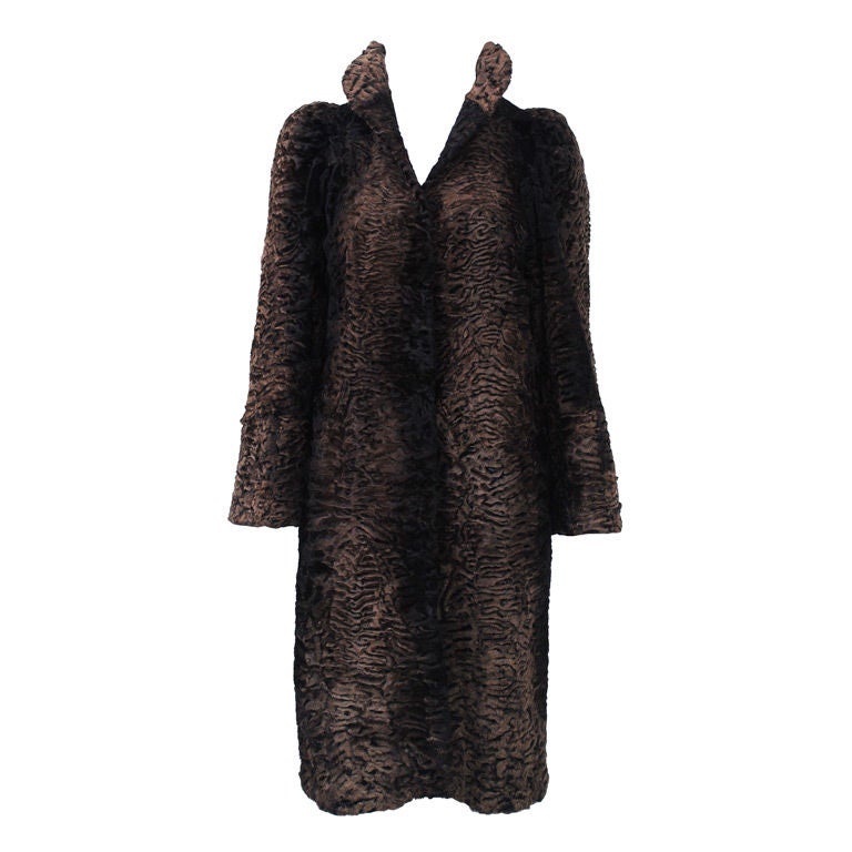 SWAKARA BROWN/BLACK COAT at 1stDibs