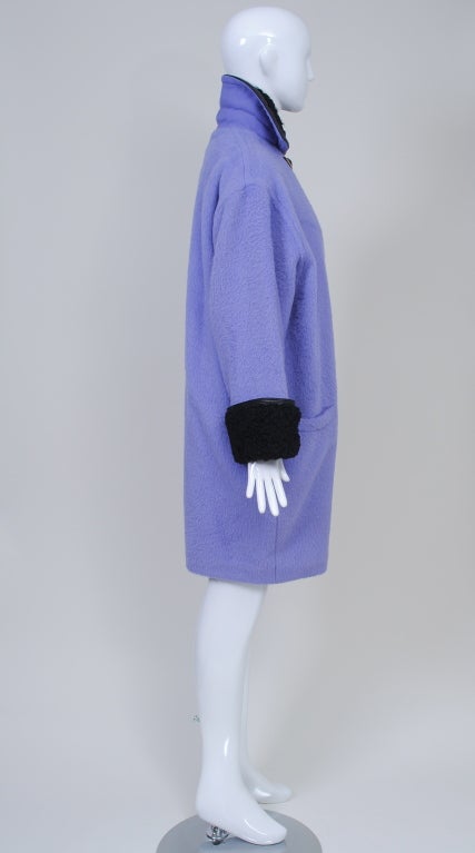 VERSACE LAVENDER COAT WITH PERSIAN TRIM at 1stDibs
