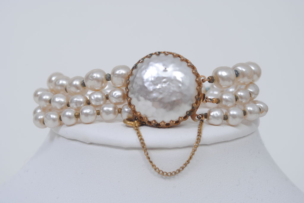Miriam Haskell Pearl Bracelet at 1stDibs | miriam haskell bracelet