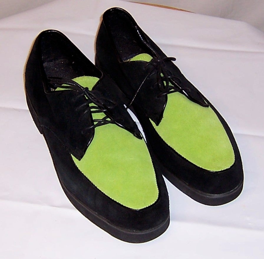 Buffs by Buffalino- Men's Chartreuse and Black Suede Shoes For Sale at ...