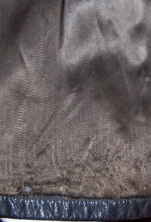 Mens WWII German Infantry Officer's Black Leather Greatcoat at 1stDibs