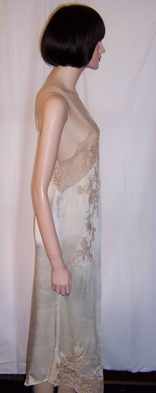 1920's Palest Turquoise and Ecru Lace Negligee at 1stDibs