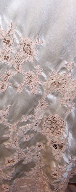 1920's Palest Turquoise and Ecru Lace Negligee at 1stDibs