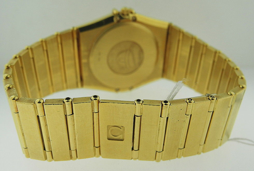 OMEGA Gold Bracelet "Constellation" With Diamond Bezel at 1stDibs