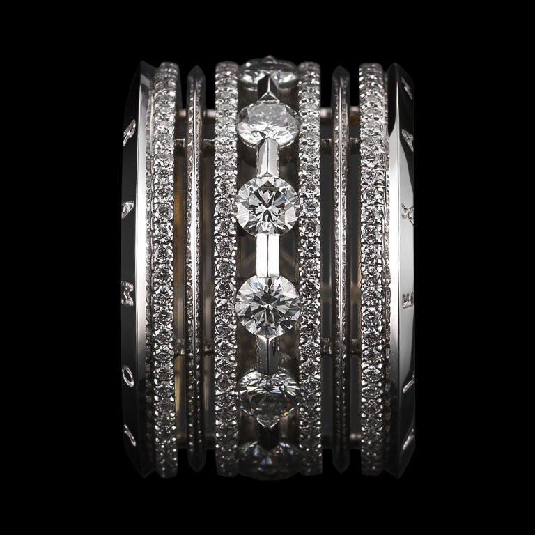 Wide Brilliant-Cut Diamond Eternity Band at 1stDibs