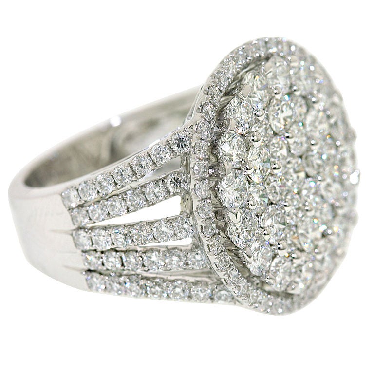 Diamond Button Ring at 1stDibs