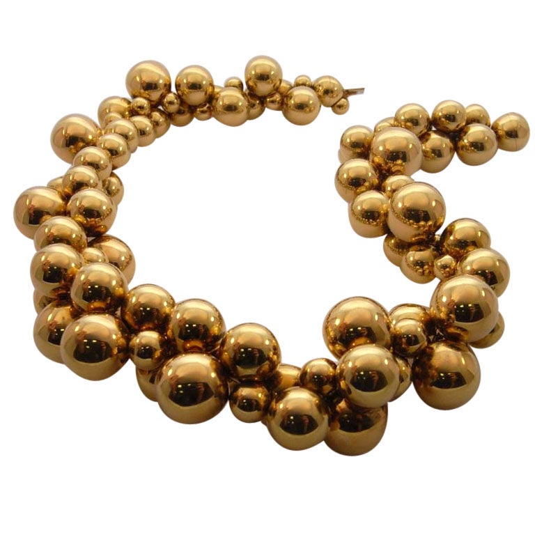 Marina B gold 'Boules' necklace at 1stDibs