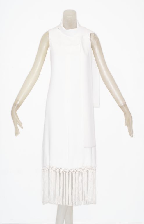 1968 Valentino Prêt-å-Porter "White Collection' Fringed Dress at ...