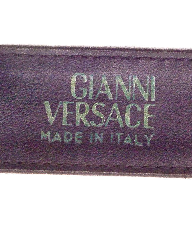 GIANNI VERSACE ICONIC SAFETY PIN MOTIF BLACK BELT at 1stDibs