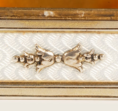 FABERGE White Enamel Stamp Box at 1stDibs | faberge stamp, faberge box
