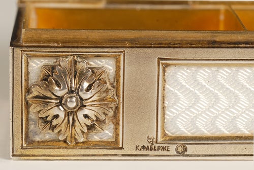 FABERGE White Enamel Stamp Box at 1stDibs | faberge stamp, faberge box