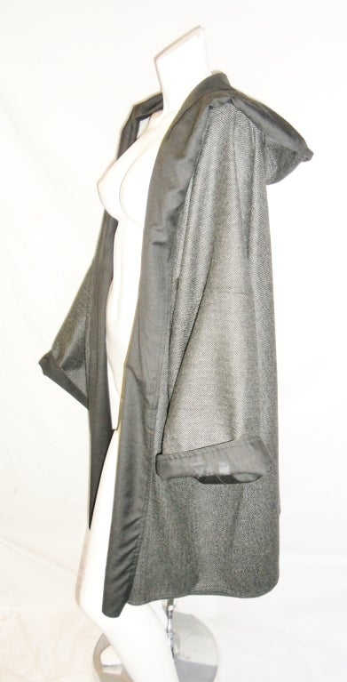 Zoran Cashmere reversible hooded coat at 1stDibs