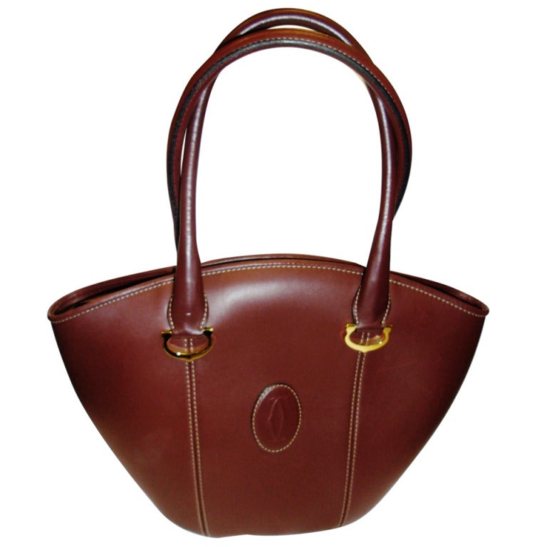 Authentic Must De Cartier RED Shoulder Bag at 1stDibs