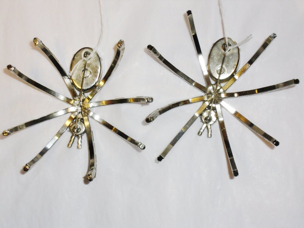 Butler and Wilson ONE Large Crystal Spider pin Brooch For Sale at ...