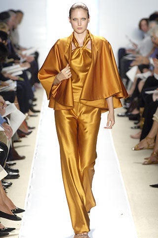 CHADO RALPH RUCCI Gold silk cape jacket 2006 at 1stDibs