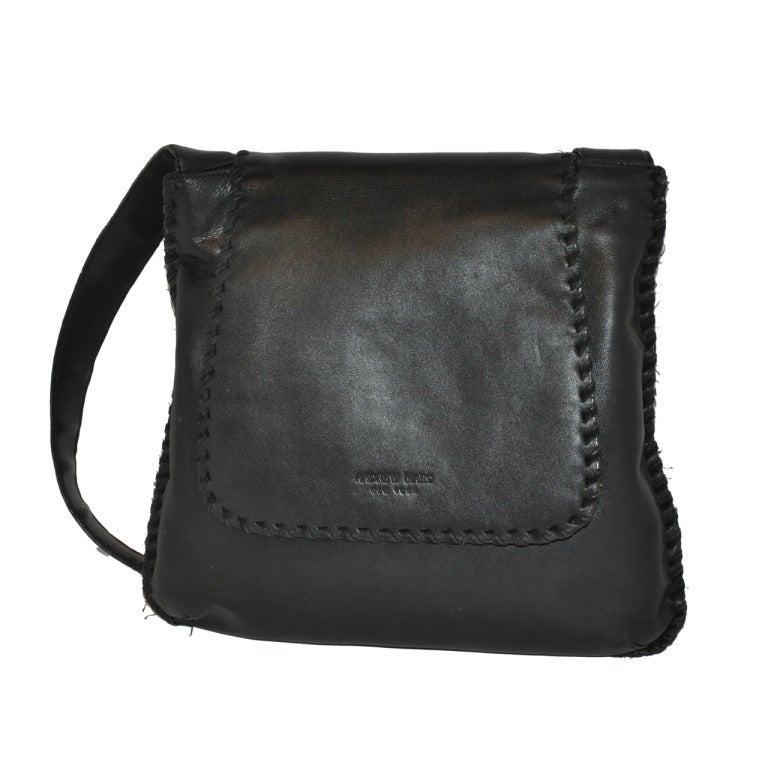 Andrew Marc Black Lambskin Shoulder Bag at 1stDibs | andrew marc bags ...