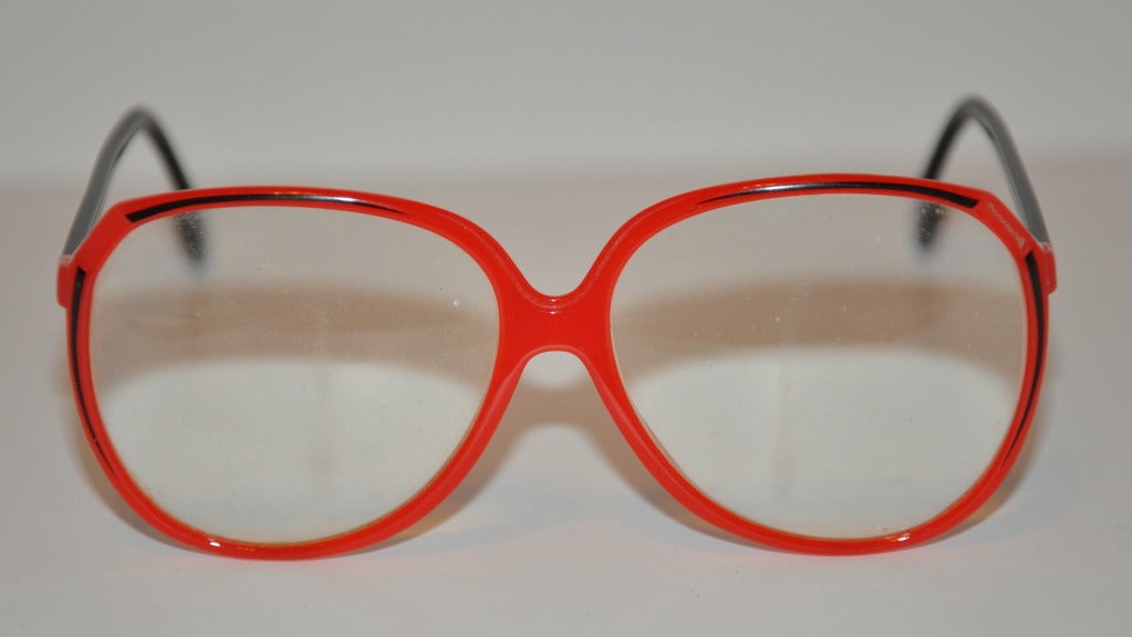 Silhouette Red and Black Glasses For Sale at 1stDibs