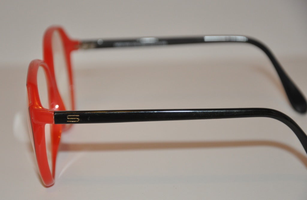 Silhouette Red and Black Glasses For Sale at 1stDibs
