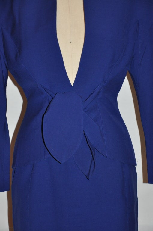 Thierry Mugler Signature Sculpted Form-Fitting 2-piece Suit and Skirt ...