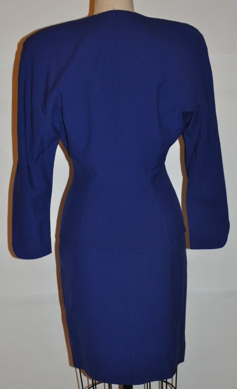 Thierry Mugler Signature Sculpted Form-Fitting 2-piece Suit and Skirt ...