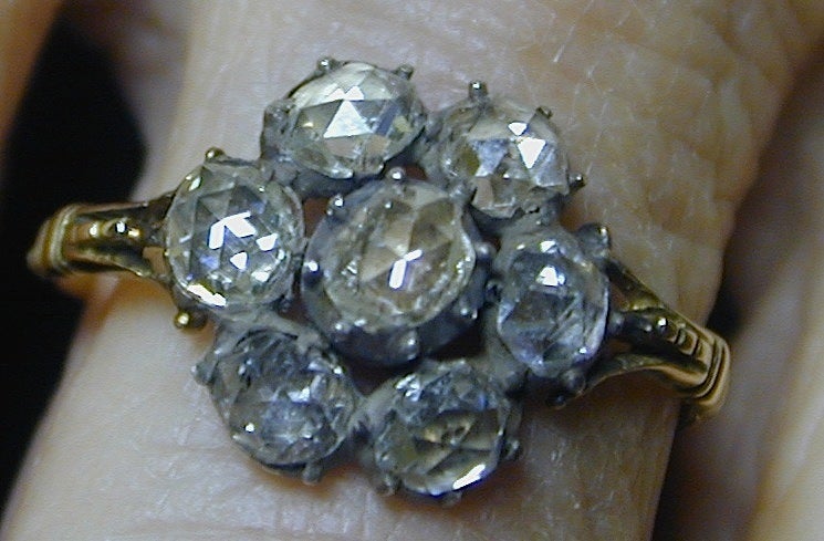 Georgian Diamond Cluster Ring at 1stDibs | georgian cluster ring