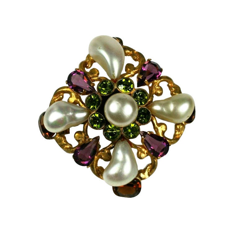 Chanel Renaissance Tooth Pearl Crest, Workshop Goossens at 1stDibs