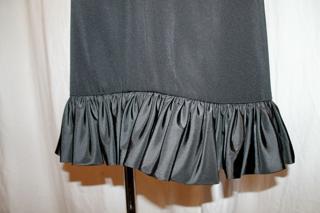 Vintage Nina Ricci Black Crepe/Silk Taffeta Halter Dress-Sz 6- 80's For ...