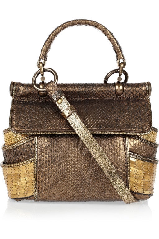 ROBERTO CAVALLI Embellished python shoulder bag at 1stDibs | roberto cavalli watches