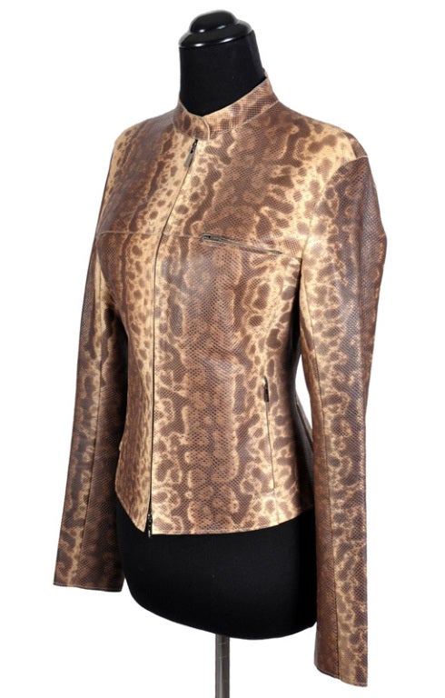 TOM FORD for GUCCI KARUNG LIZARD LEATHER JACKET at 1stDibs | lizard ...