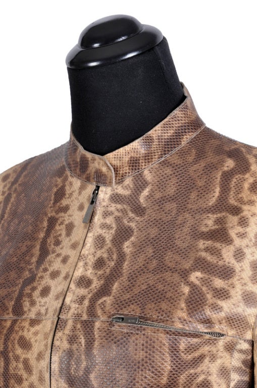 TOM FORD for GUCCI KARUNG LIZARD LEATHER JACKET at 1stDibs | lizard ...