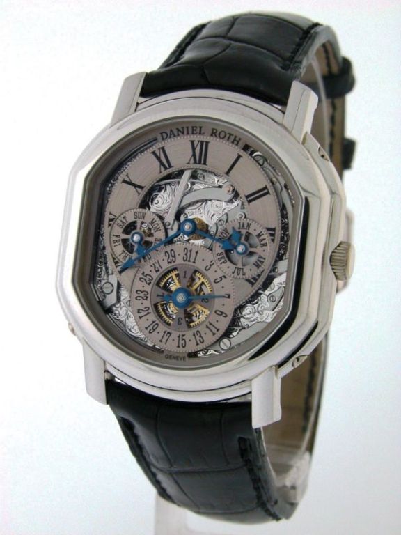 DANIEL ROTH "Papillon Ellipsocurvex" Platinum Perpetual Watch at ...