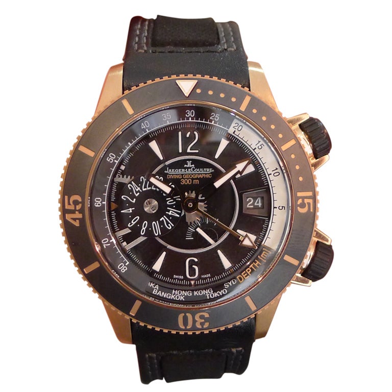 JAEGER-LECOULTRE Rose Gold Master Compressor Diving Pro Geographic ...